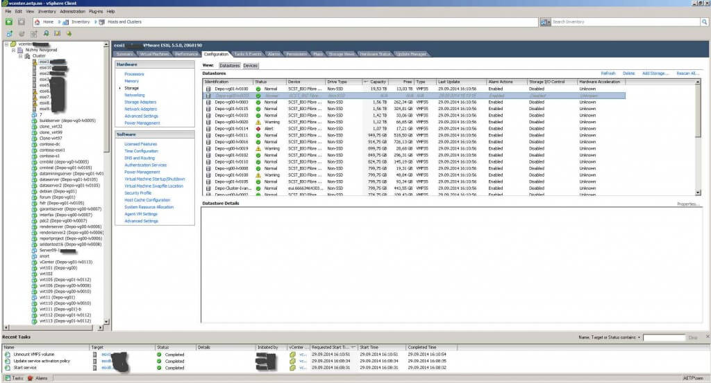 Ошибка в Esxi 55 Cannot Unmount Volume Datastore Name Because File System Is Busy Correct